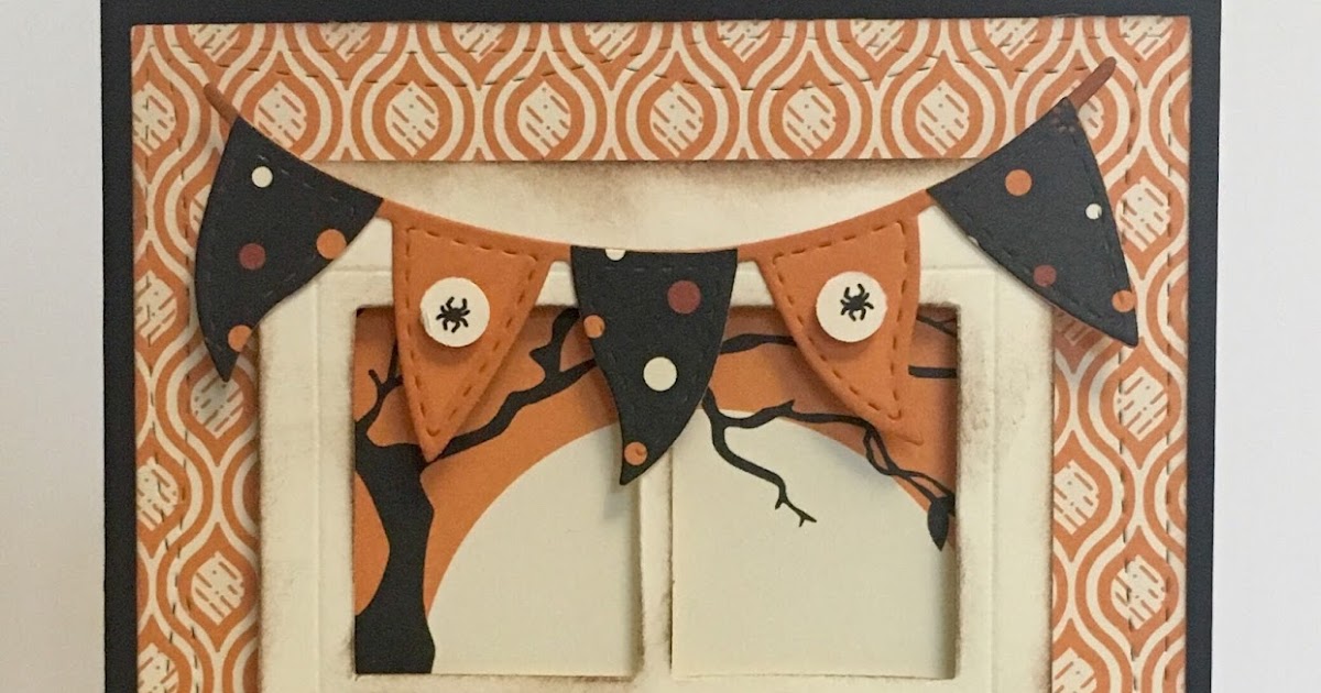 Painted Mountain Cards: Halloween Window Card C4C458