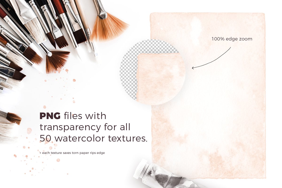 Watercolor hand painted textures