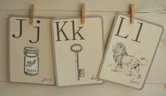 The Pink Chalkboard: Vintage Inspired Flash Cards