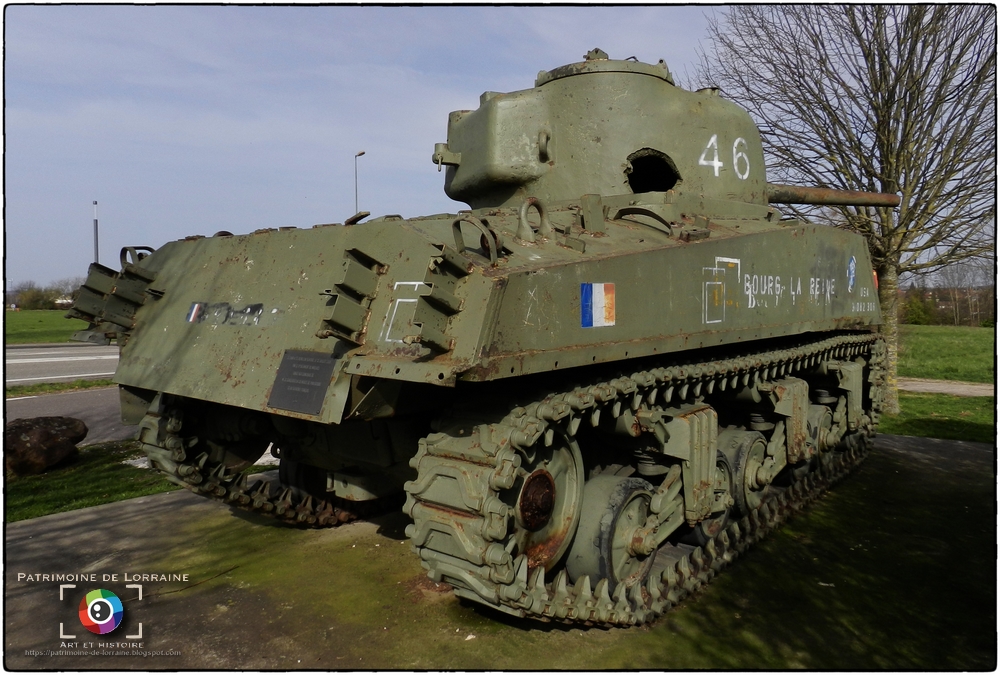 PATRIMOINE DE LORRAINE: PHALSBOURG (57) - Char Sherman "BOURG LA REINE"