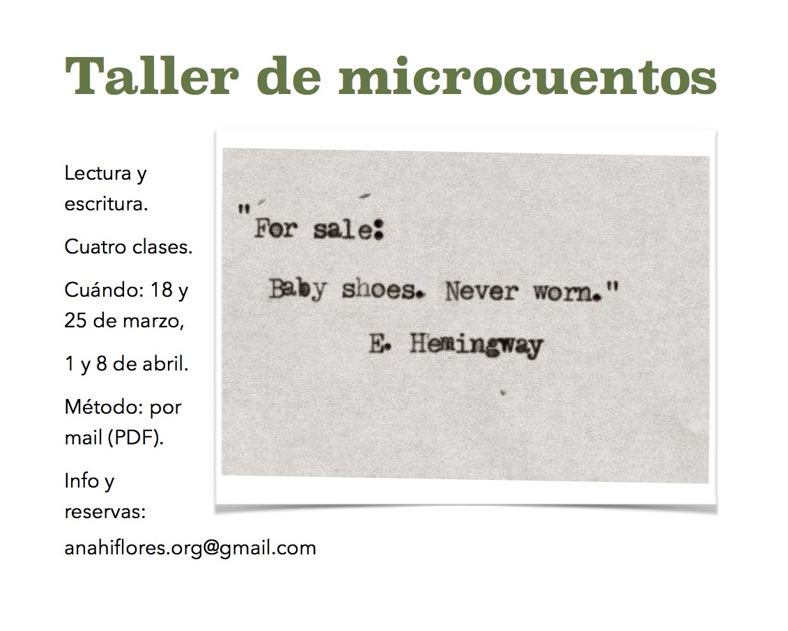 La lectora en la ciudad: Taller de microcuentos