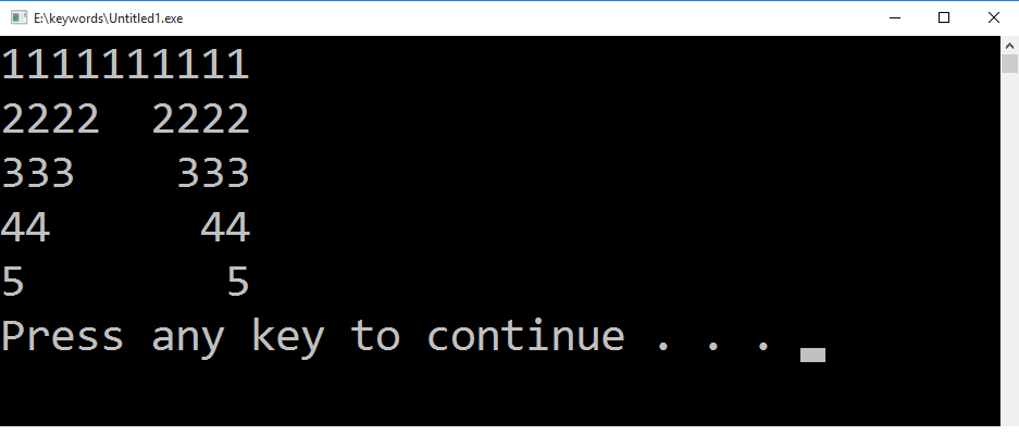 c program to print patterns