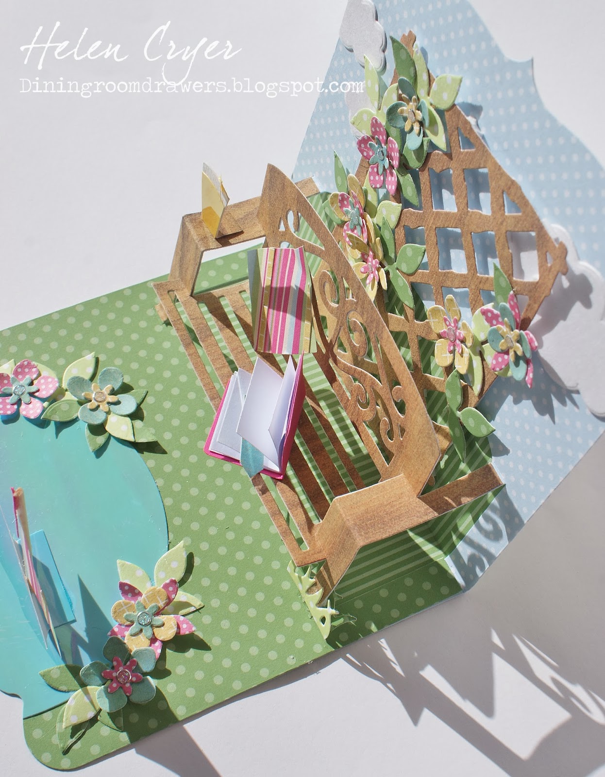 The Dining Room Drawers: Pop It Ups Garden Bench Card 'English Summer'