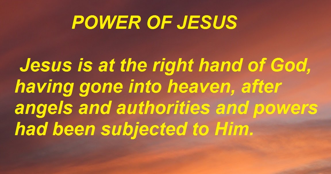 POWER OF JESUS