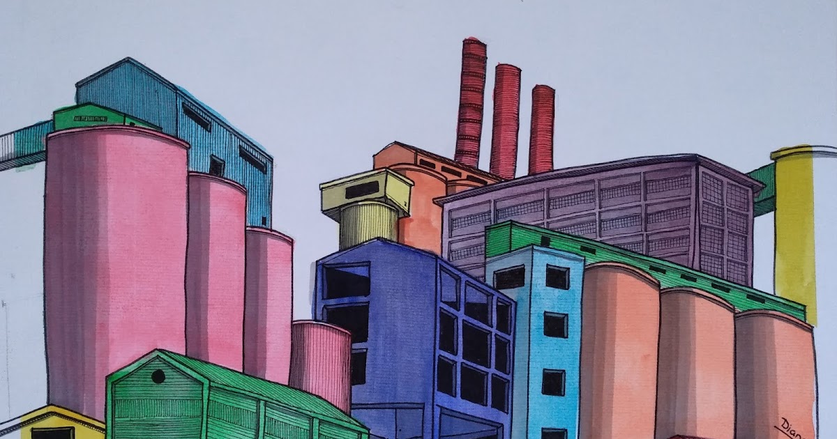 Patrimonio Industrial Arquitectónico: Mis dibujos industriales. Cementera Patrimonio Industrial Arquitectónico: Mis dibujos industriales. Cementera