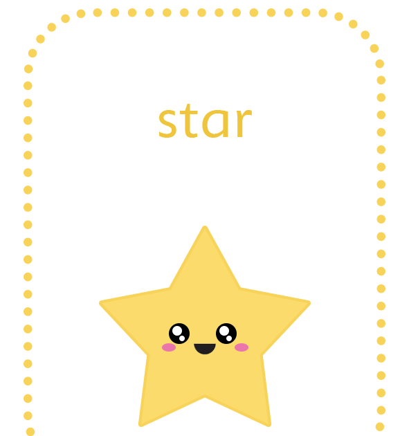 Shapes Flashcards for Kids- Star