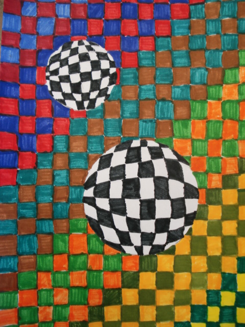 a faithful attempt: Op Art: 3-D Spheres