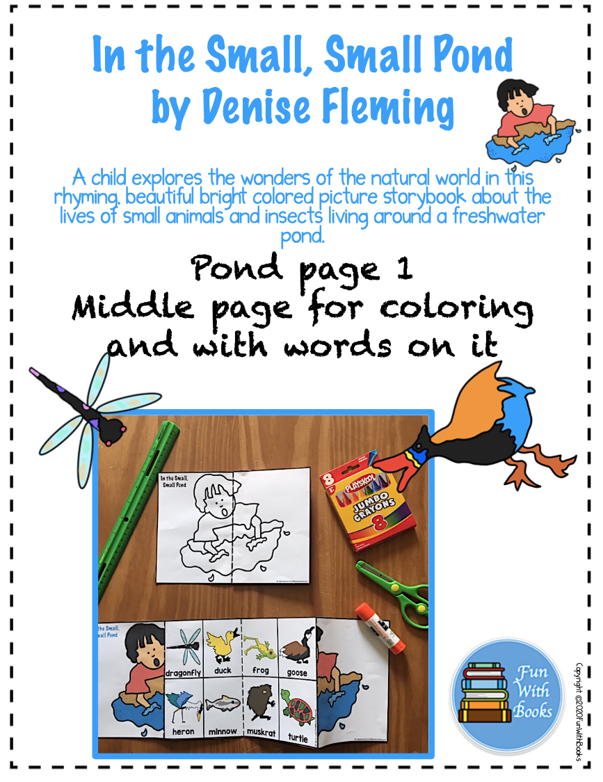 IN THE SMALL, SMALL POND BOOK CRAFT ~ Book Units by Lynn