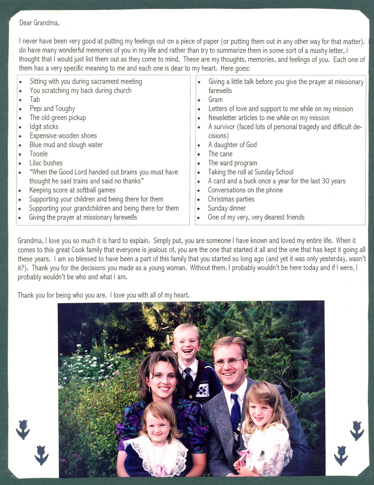 Cook Family History: Brian Mark Berrett's Tribute