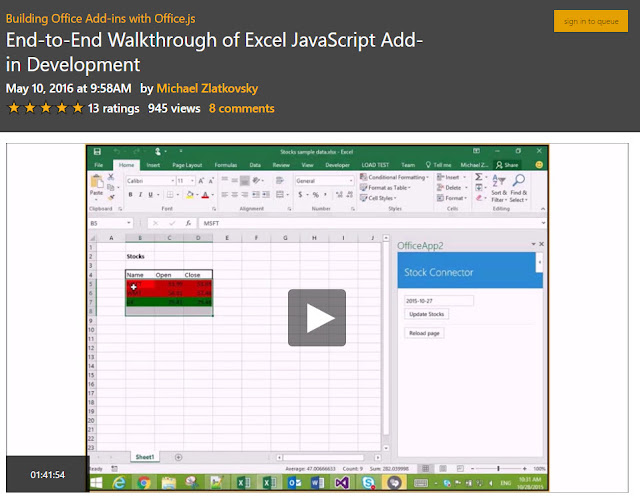 Interested In Learning The New Officejs Excel Add In Urbizedge Limited