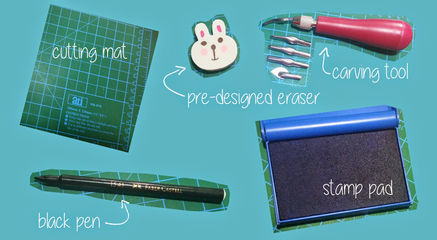 DIY: Hand-carved Eraser Stamp - LIVE, LOVE & LOU