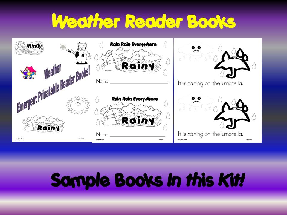 Juls Kinder Teach Zone: Emergent Readers/ Printable Books
