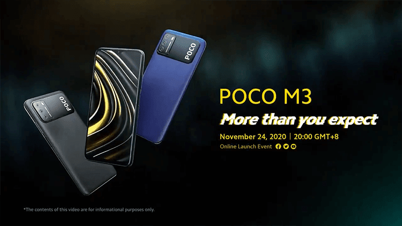 POCO shares M3 design and key specs ahead of launch