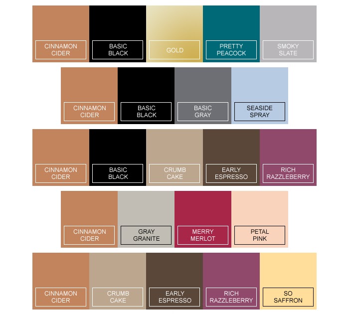 Inkantations and Inkarnations: Cinnamon Cider colour combinations