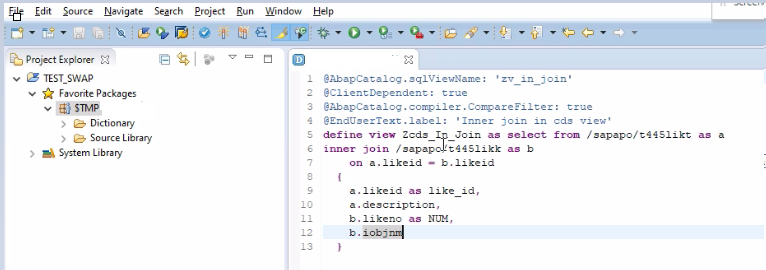 How To Create ABAP CDS View with Inner Join on HANA | CDS view Using ...