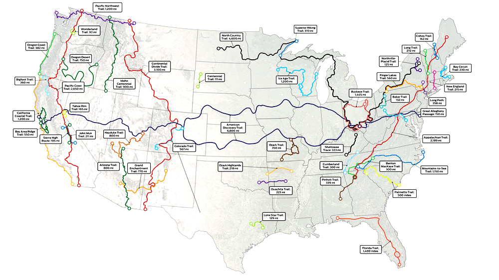 Long-distance trails in the United States