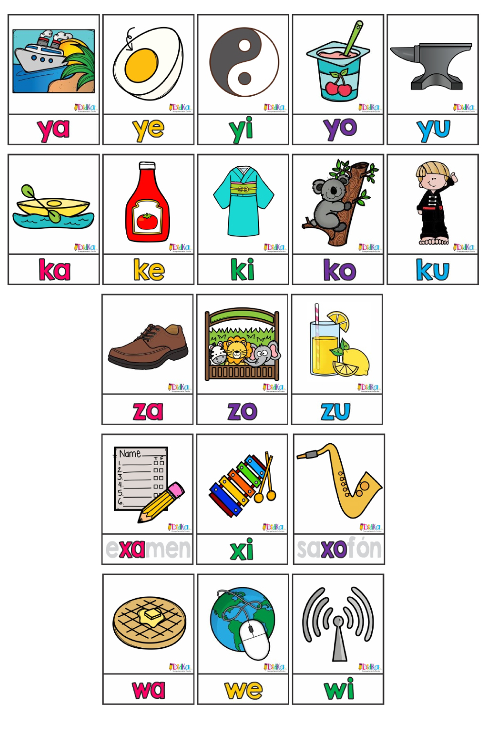 Silabario con Imágenes | Materiales Educativos para Maestras