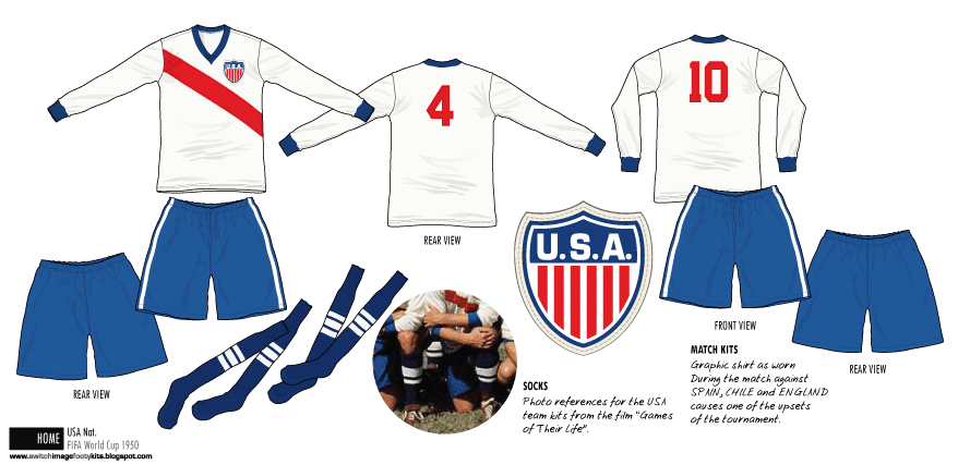 Football Teams Shirt And Kits Fan USA World Cup 1950 Kits football-teams-shirt-and-kits-fan-usa-world-cup-1950-kits