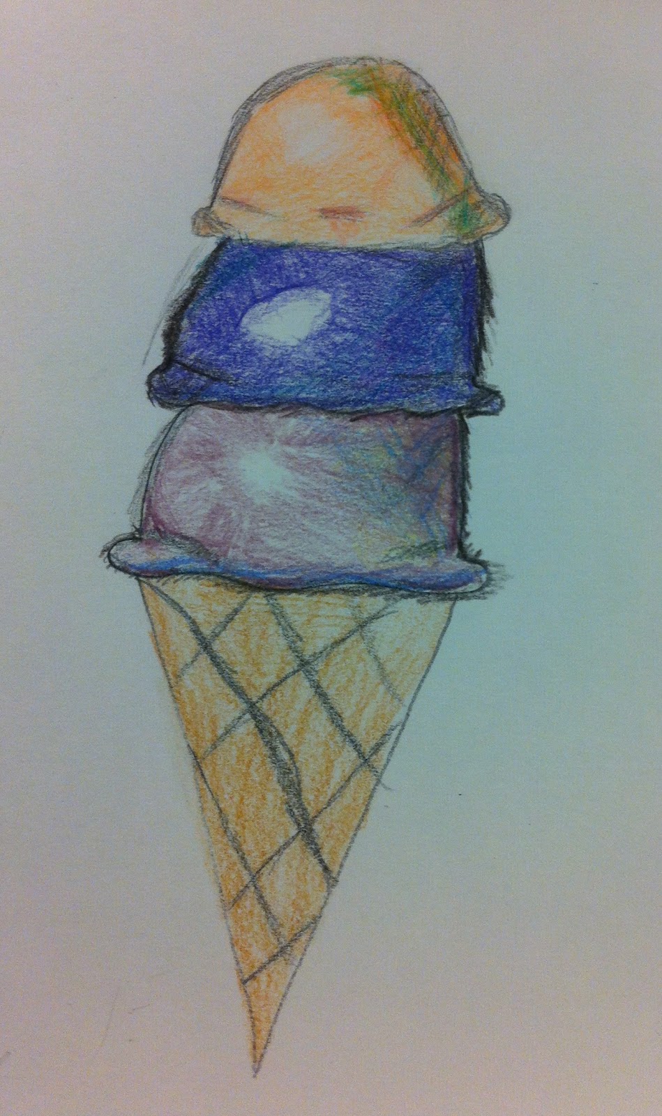 Angela Anderson Art Blog: Ice Cream Colored Pencil Drawings - Kid's Art ...