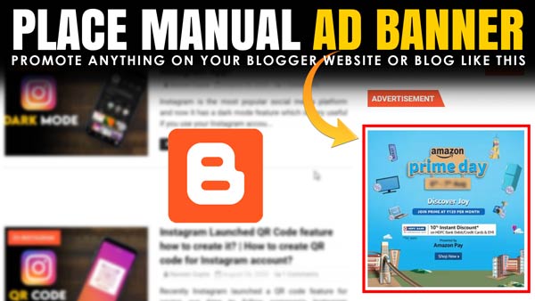 How to display a manual ad banner on the blogger website? | Promote ...