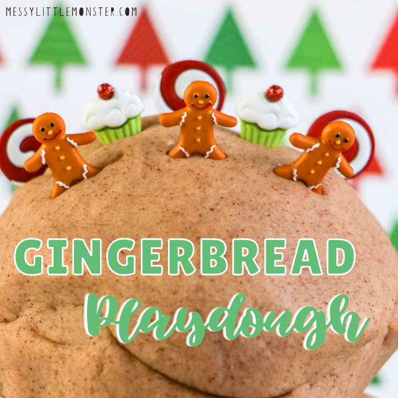 Gingerbread playdough - Messy Little Monster