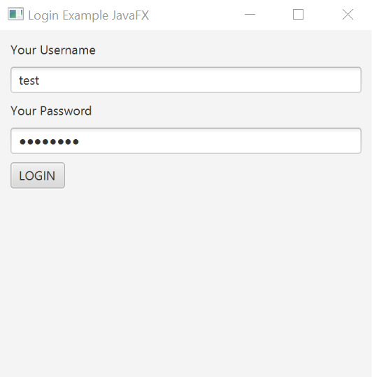 JavaFX Login Example Codes JavaFX Login Example Codes