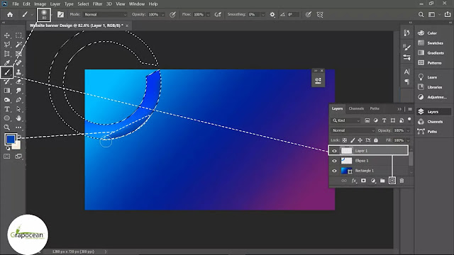 Professional Website Banner Design - Adobe Photoshop Tutorial