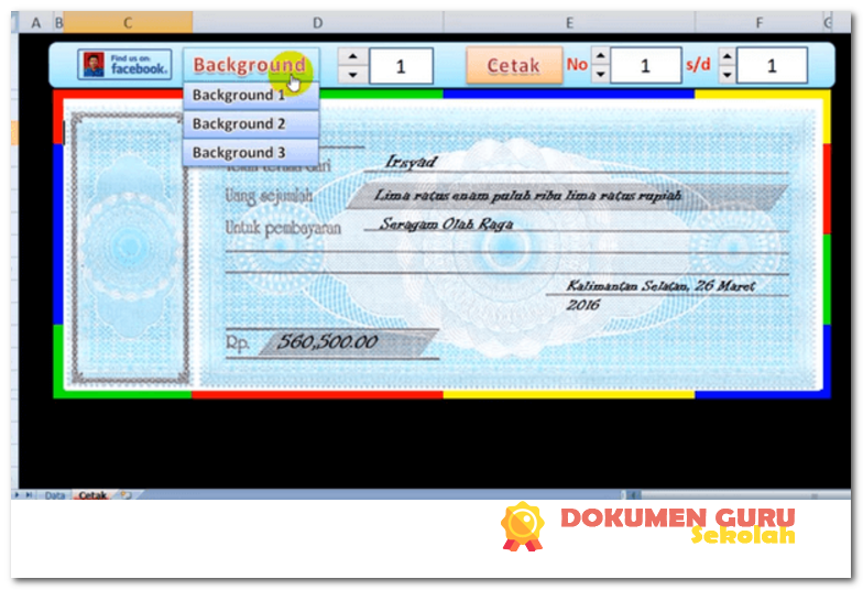 Aplikasi Kwitansi Bendahara Sekolah Format Microsoft Excel New Update ...