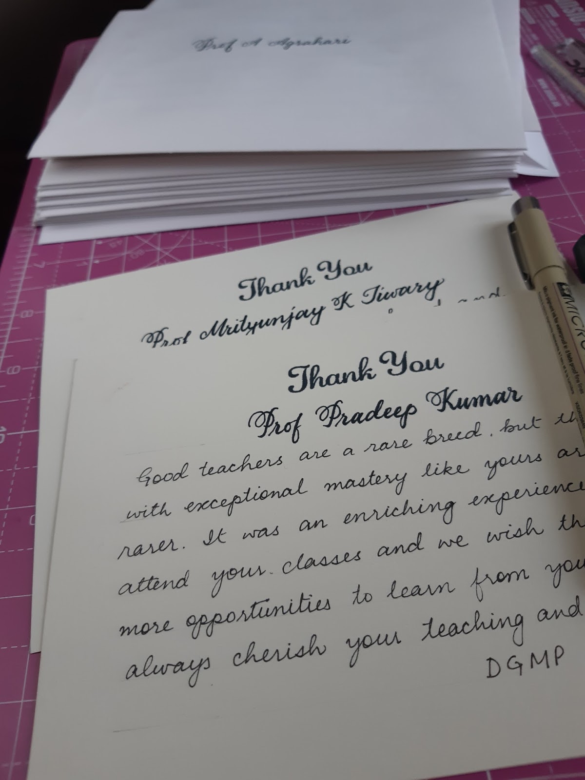 Thank you notes and cards