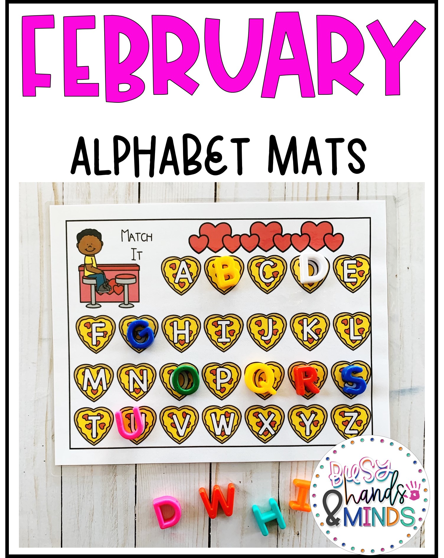 Valentine's Day Alphabet Mats | Busy Hands and Minds