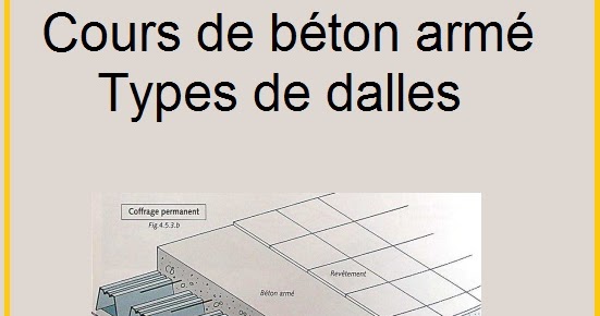 Types de dalles beton pdf