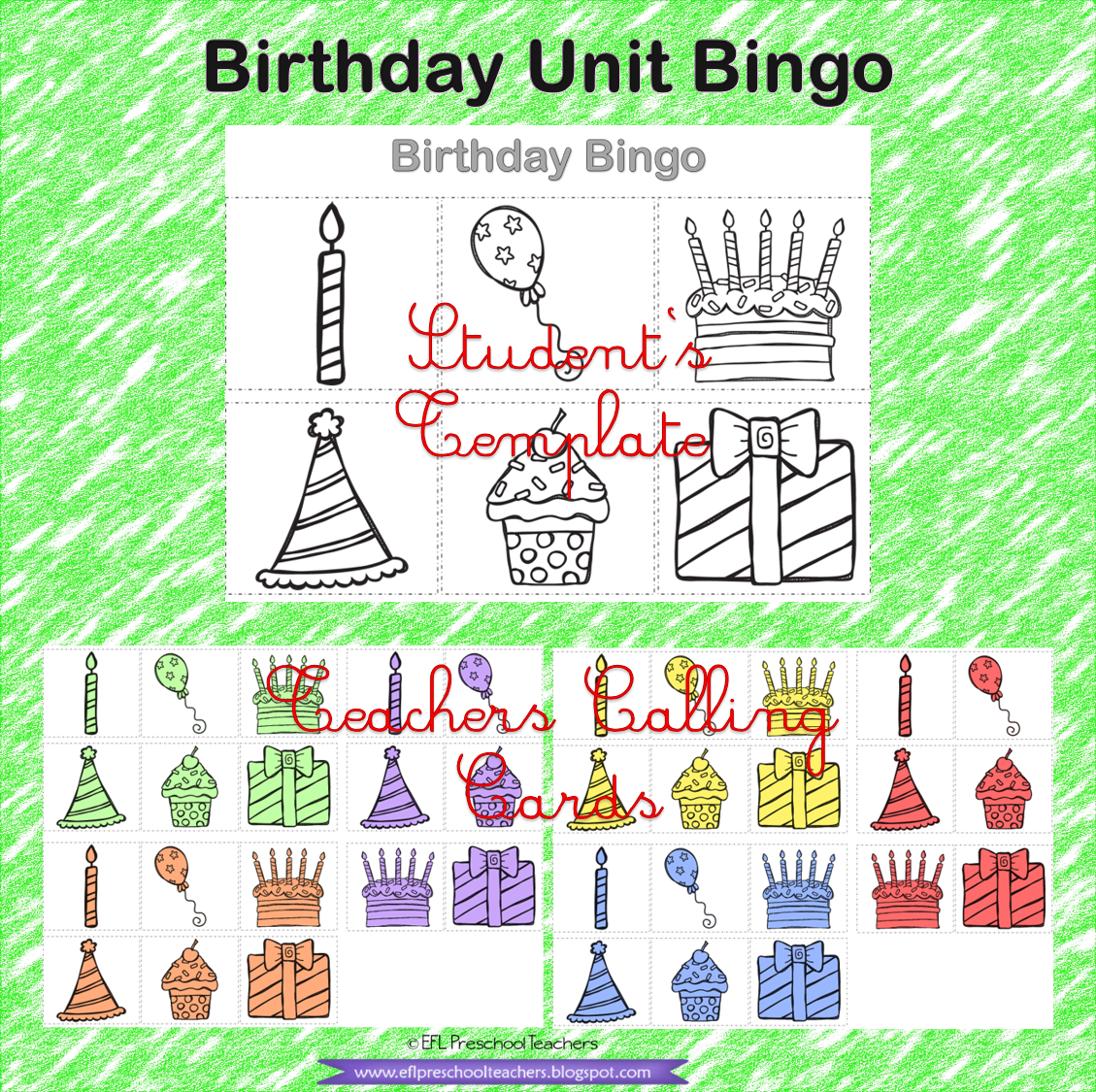 ESL/EFL Preschool Teachers: Birthday Unit Games and more for ...