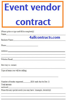 event vendor contract sample | Sample contracts
