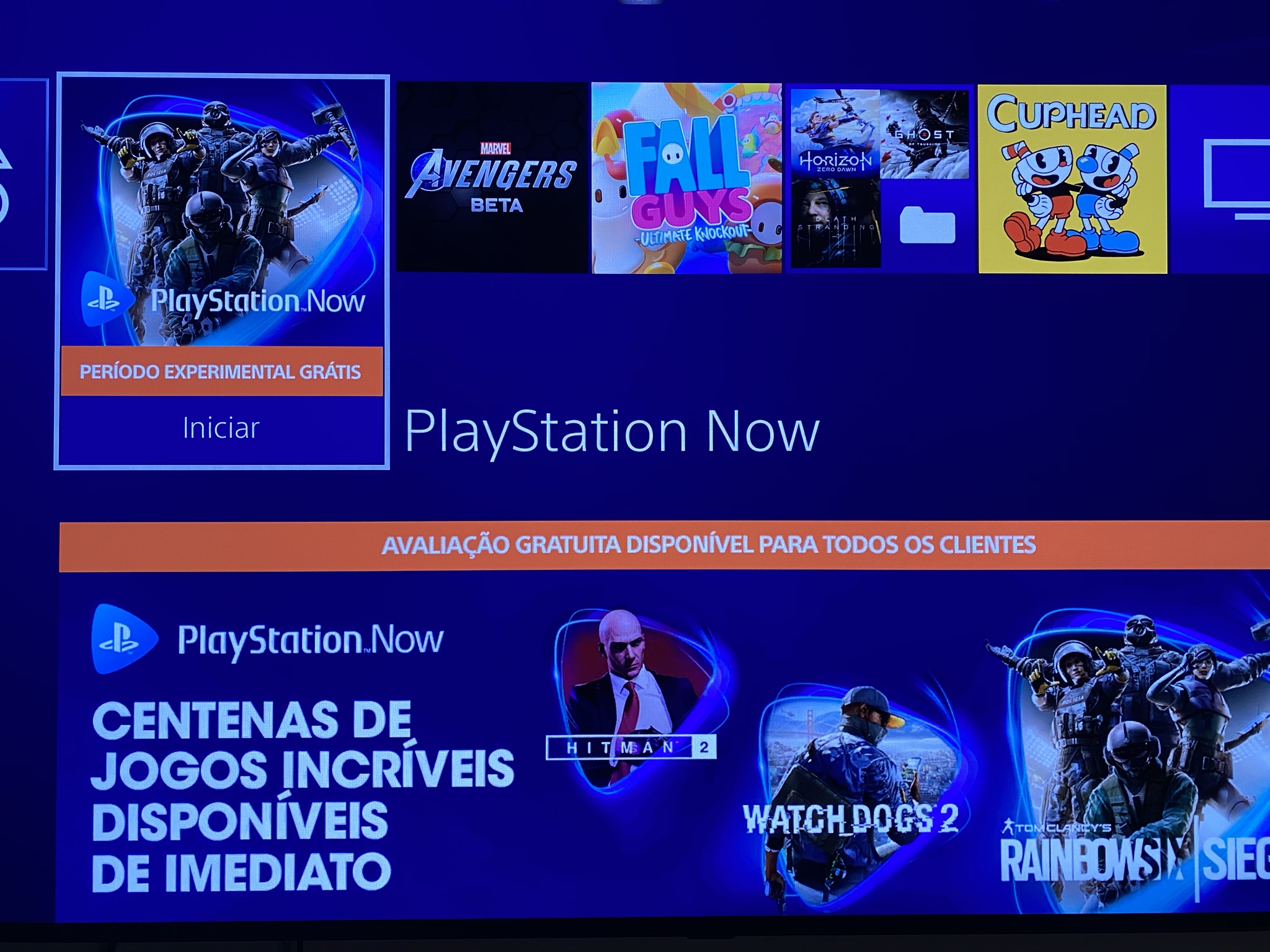 Propaganda do PlayStation Now aparece em português do Brasil no PS4