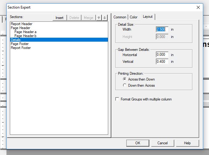Crystal Report - "Format with multiple columns" ~ Programming Trends