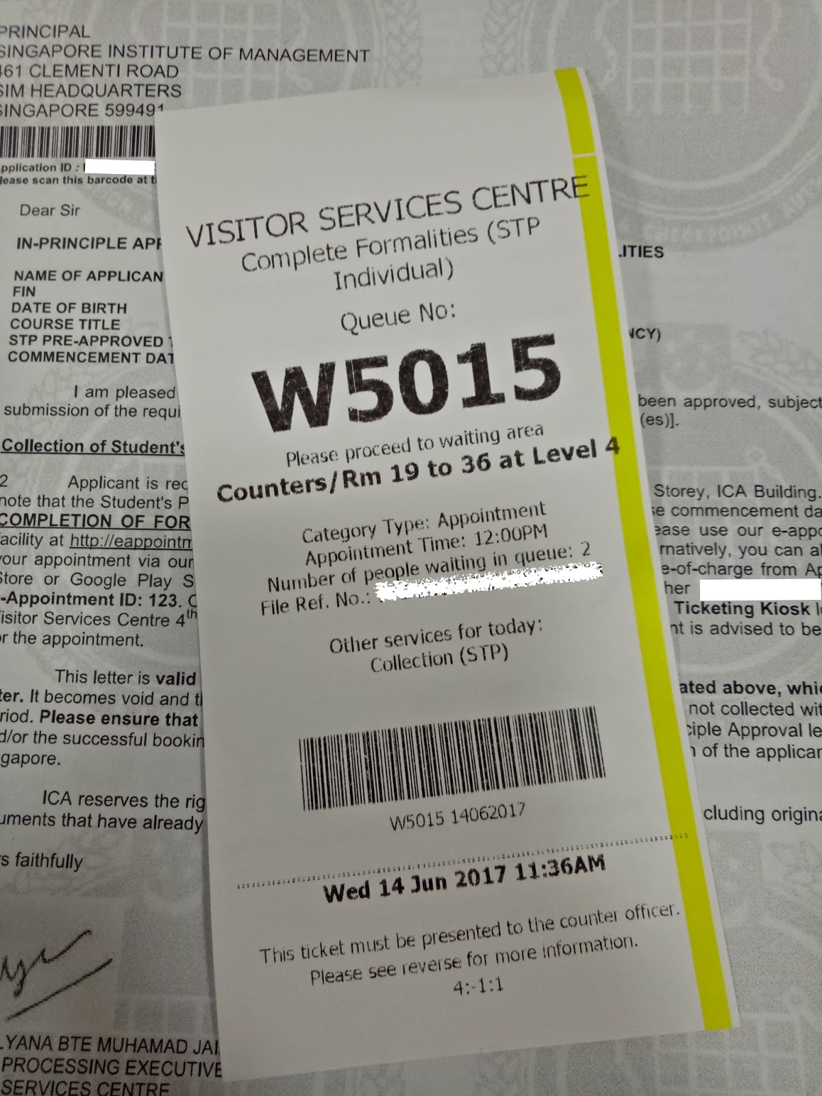 Yoon‘s House: Collecting Student Pass at ICA Building (Singapore)