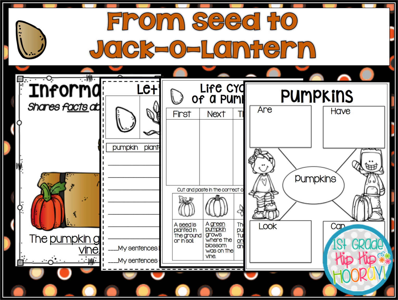 1st Grade Hip Hip Hooray!: From Seed to Jack-O-Lantern