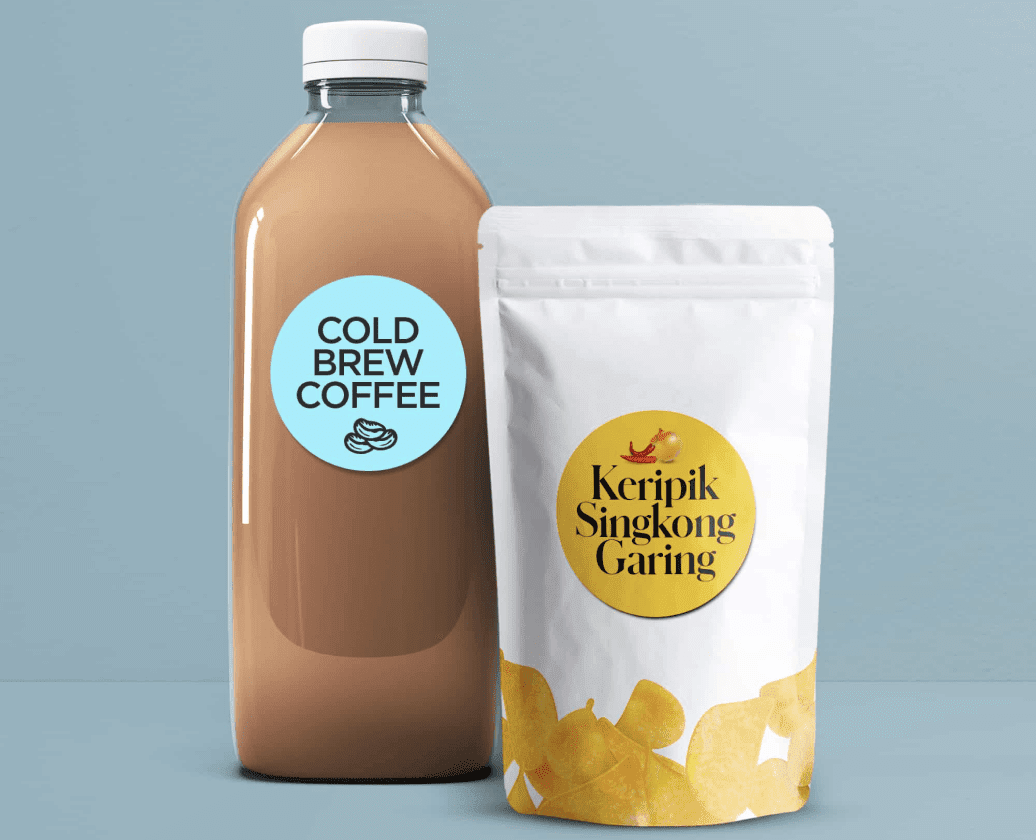 Download Contoh Stiker Label Makanan dan Minuman Format CDR - KARYAKU