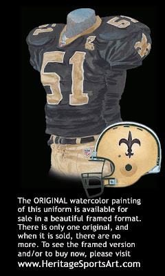 New Orleans Saints Uniform and Team History | Heritage Uniforms and ...
