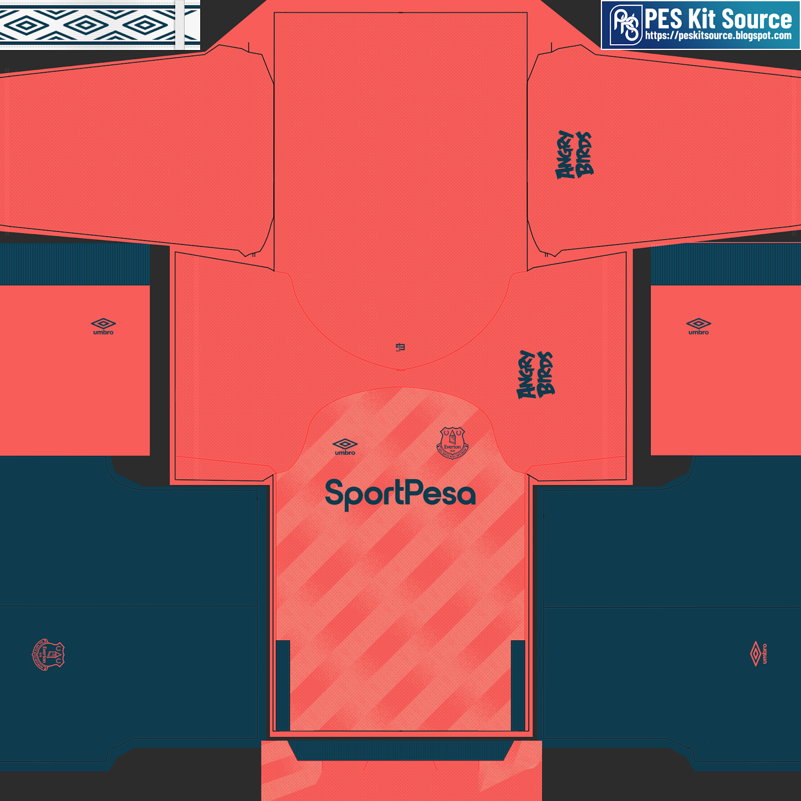 Everton FC 2019-20 Home, Away and Goalkeeper kits