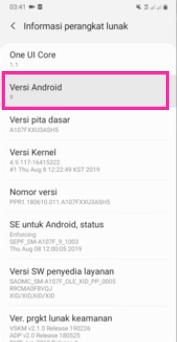 Cara menampilkan logo Versi Android