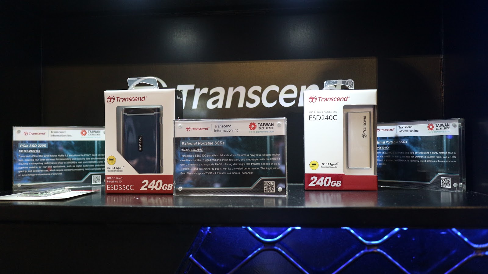 Transcend Showcases New Products at the 2019 Taiwan Excellence eSports ...