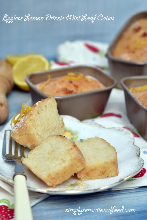 Eggless Lemon Drizzle Mini Loaf Cakes | simply.food