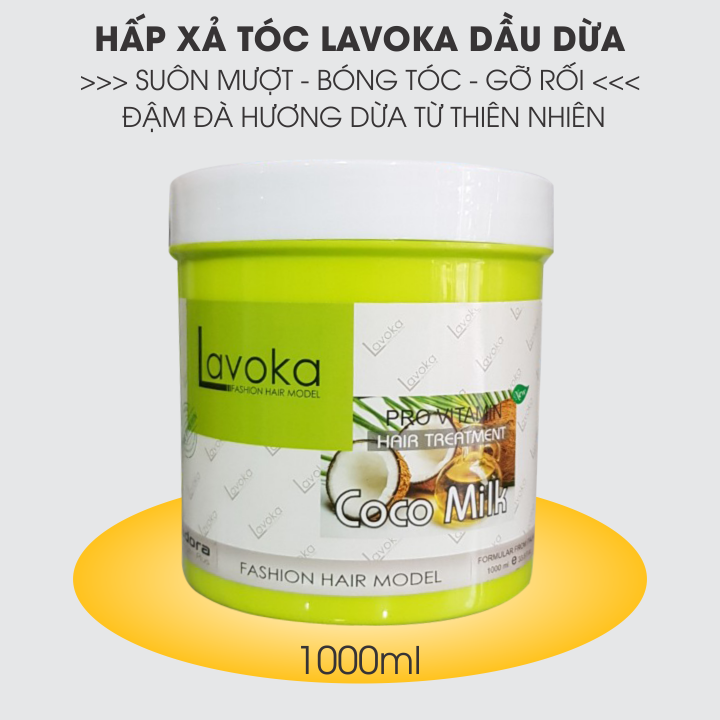HẤP DẦU SIÊU MỀM MƯỢT DẦU DỪA LAVOKA COCONUT OIL 1000ML