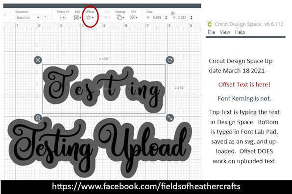 Fields Of Heather: Offset Text Has Arrived In Design Space!