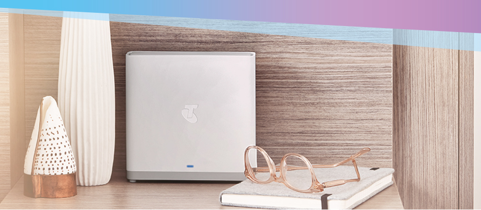 Telstra EasyMesh router and WiFi extender; wired network switches too.