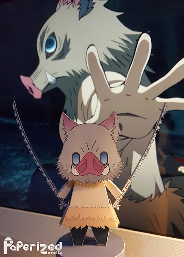 Demon Slayer: Inosuke Hashibira Papercraft | Paperized Crafts