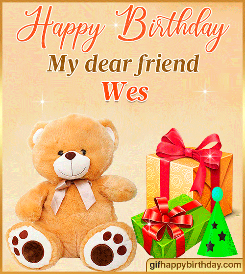 Wish Happy Birthday GIFs with Name Wes