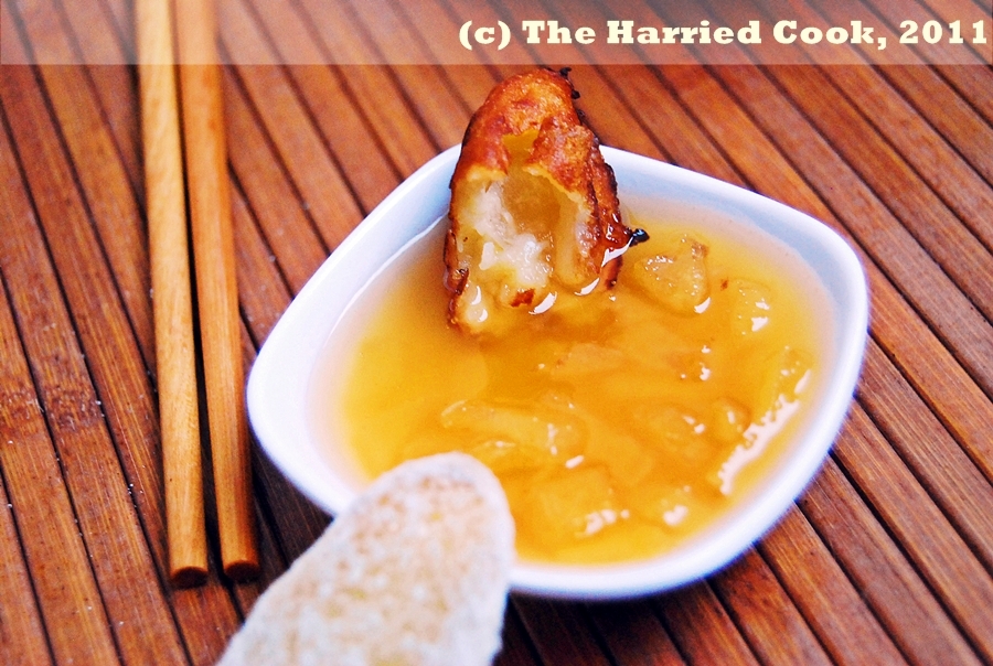 The Harried Cook: Pineapple Choux Fritters w/ Ginger Honey Dipping Sauce
