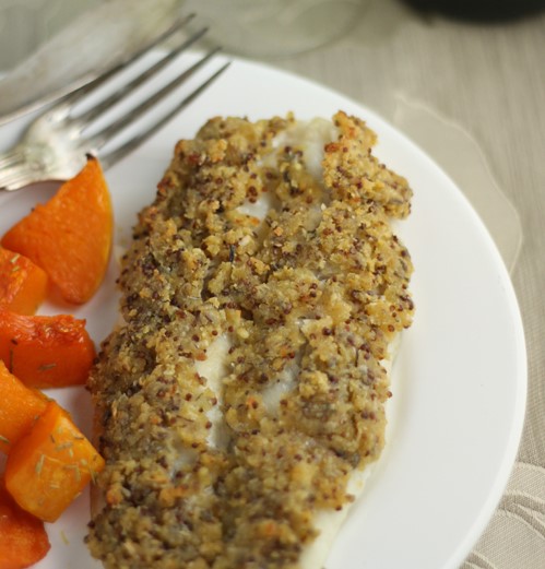 Easy mustard-crusted fish fillets